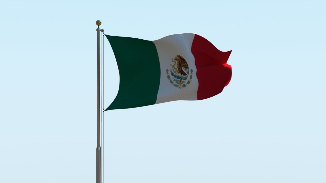 Animated Mexico Flag 3D model animated | CGTrader