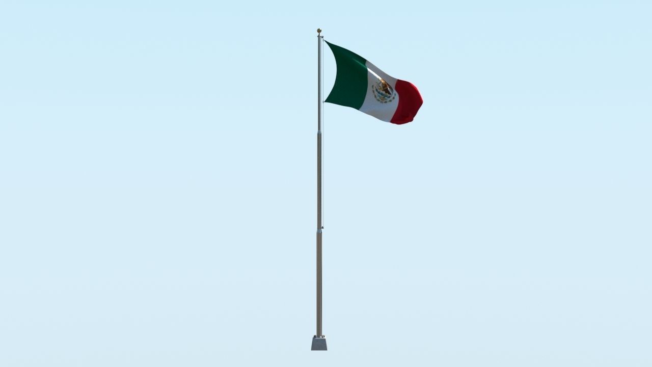 Animated Mexico Flag 3D model animated | CGTrader