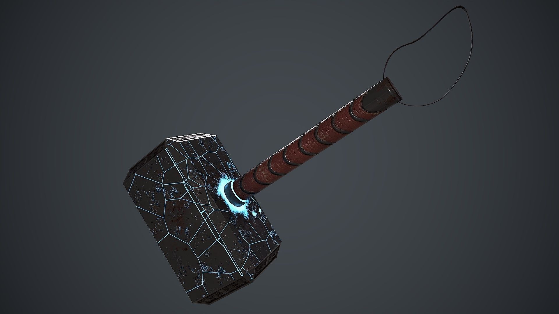 3D model Mjolnir Thor Hammer 3D model Marvel Comics Avengers VR / AR ...