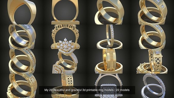 8My 20 Beautiful and graceful 3d printable ring models 3D Model ...