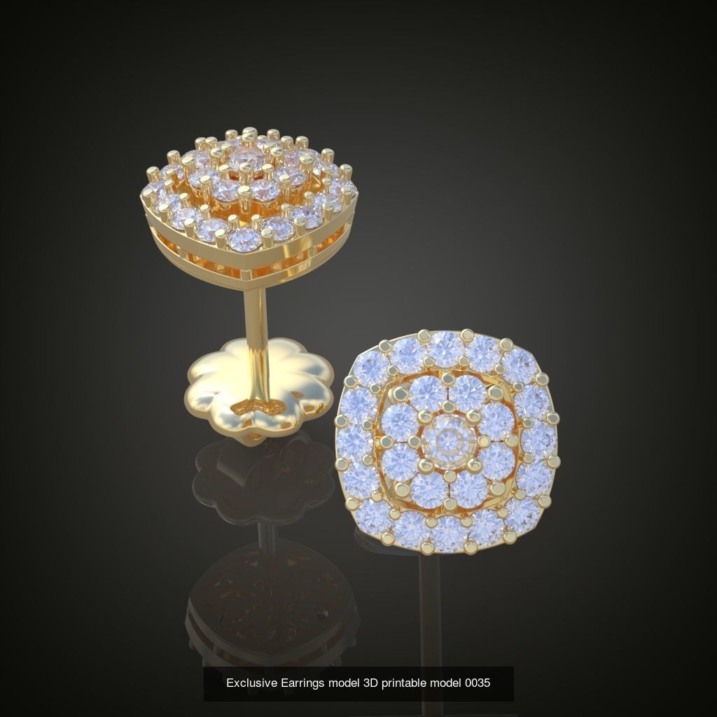 My 10 Beautiful and Graceful 3d printable Earring models 3D Model ...