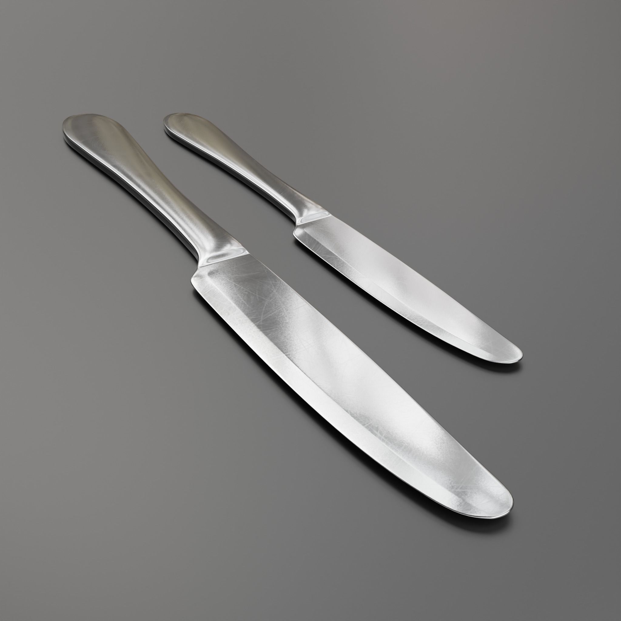 Dessert knife - Dinner knife 3D model | CGTrader