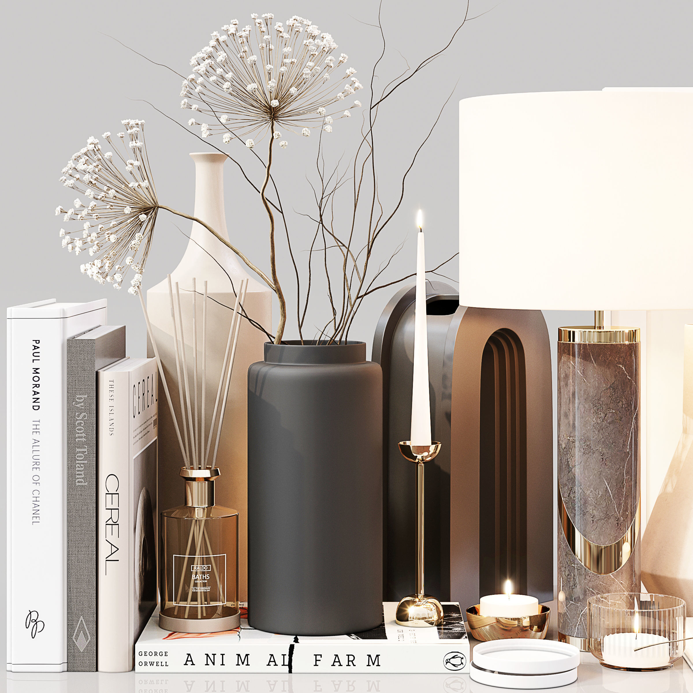 Decor Set 066 3d Model Cgtrader