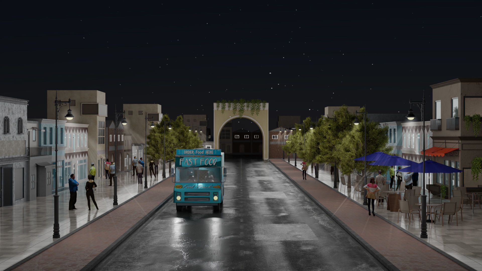 3D Environment of Small Town 3D model | CGTrader