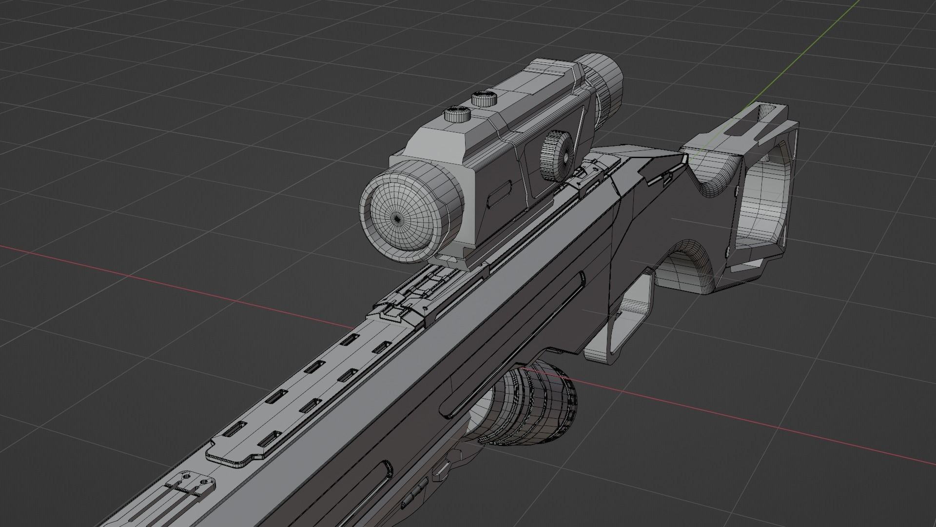 Scifi Gun Game Asset 3D Model Concept with PBR Texture 3D model | CGTrader
