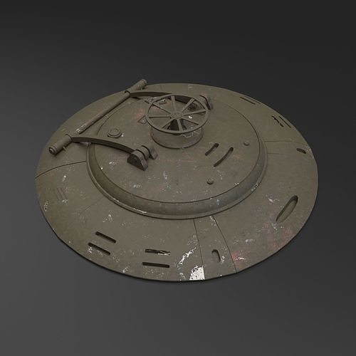 3D model PRB Damaged Tank Hatch VR / AR / low-poly | CGTrader