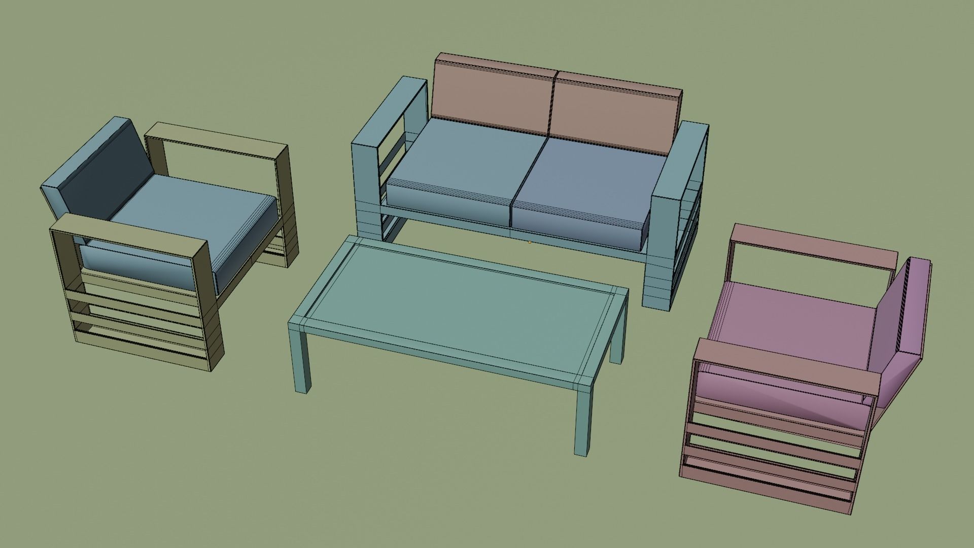 modern sofa 3d model free 3D model | CGTrader