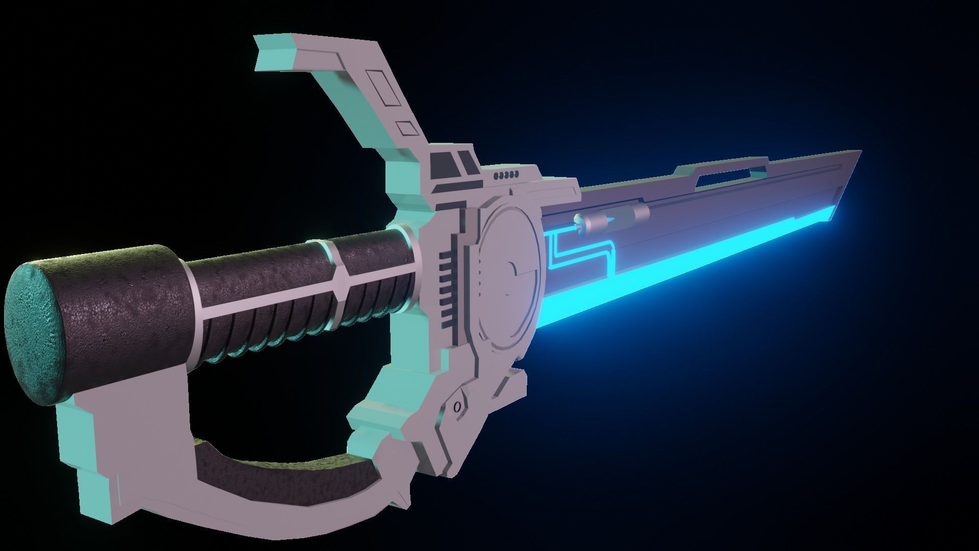 3D model Sci-fi saber Blender Low-poly game ready VR / AR / low-poly ...
