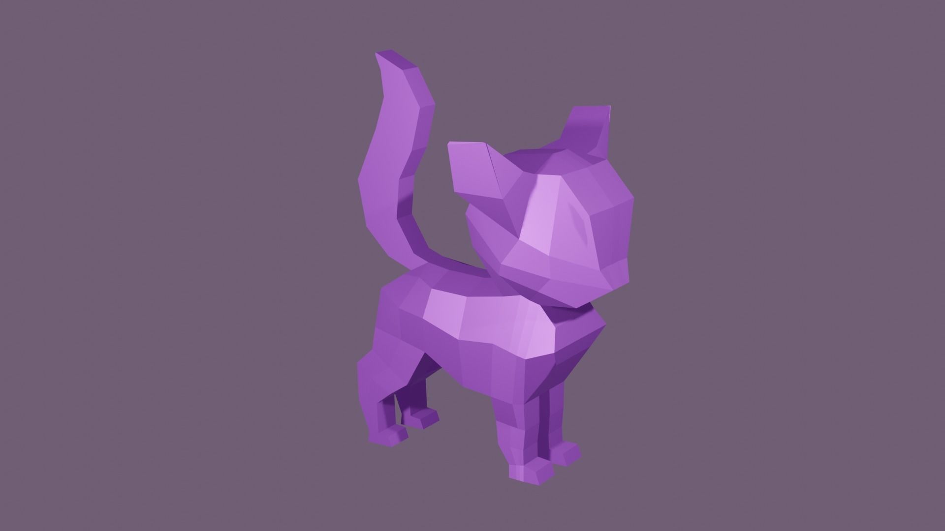 3D model Low-poly cat VR / AR / low-poly | CGTrader