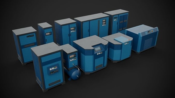 3D model Industrial units pack VR / AR / low-poly | CGTrader