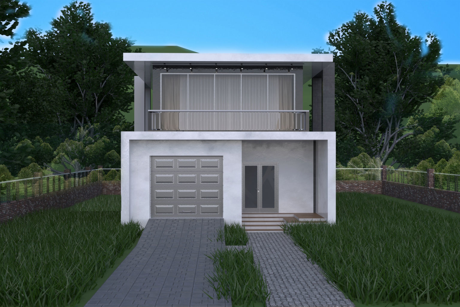 ESTATE HOUSE free VR / AR / low-poly 3D model | CGTrader