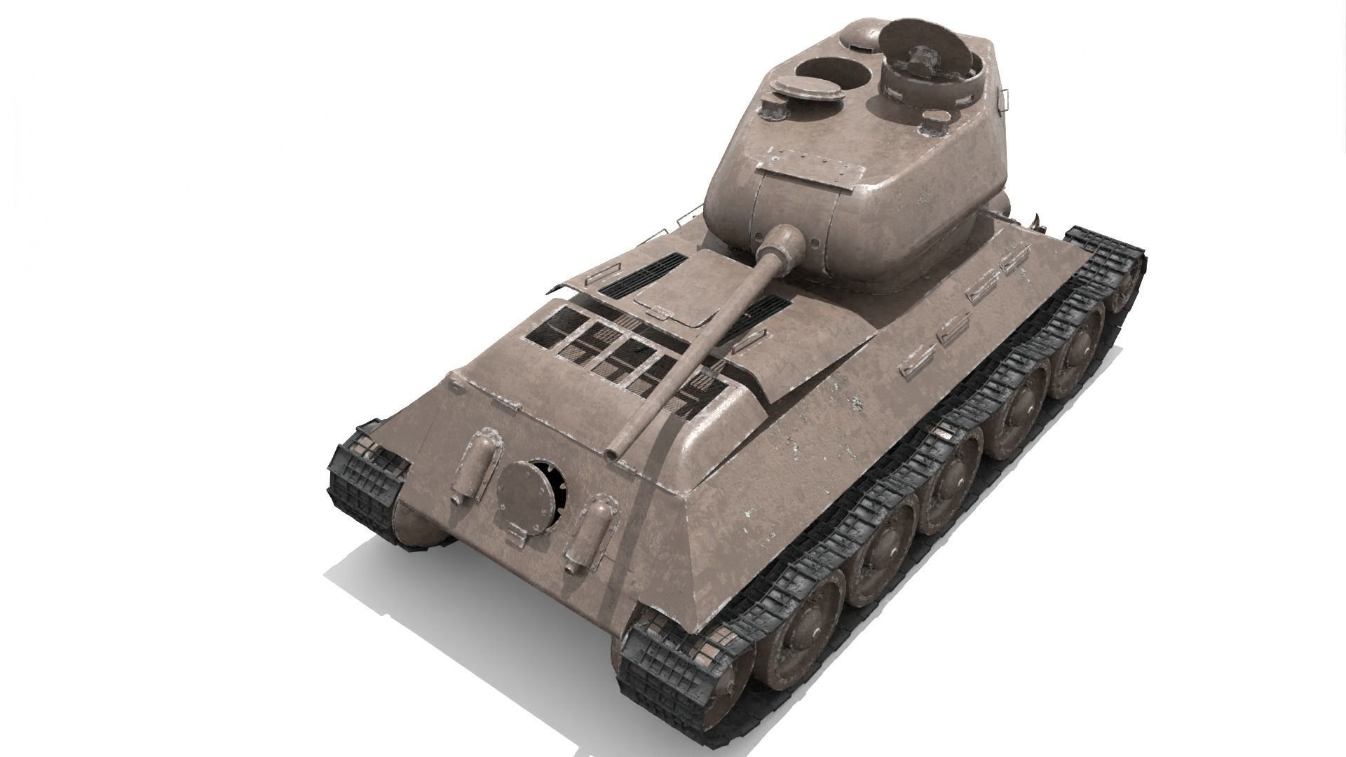 T-34-85 Soviet Medium TANK free VR / AR / low-poly 3D model animated ...