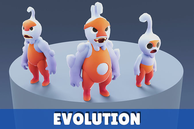 3D model Cartoon Characters - Evolution Wrestler Warrior VR / AR / low ...