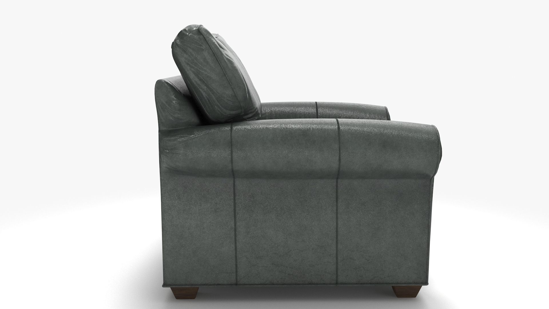 Ethan Allen Bennett Roll-Arm Leather Chair 3D model | CGTrader