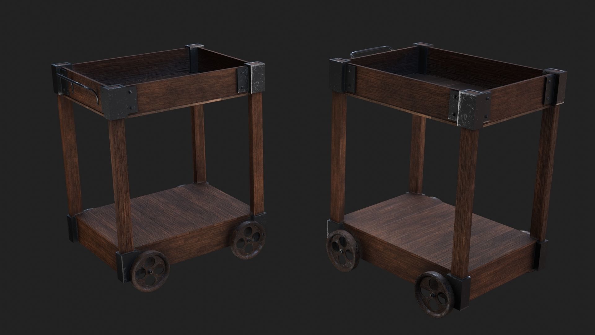 3D model Push Cart 3D Model VR / AR / low-poly | CGTrader