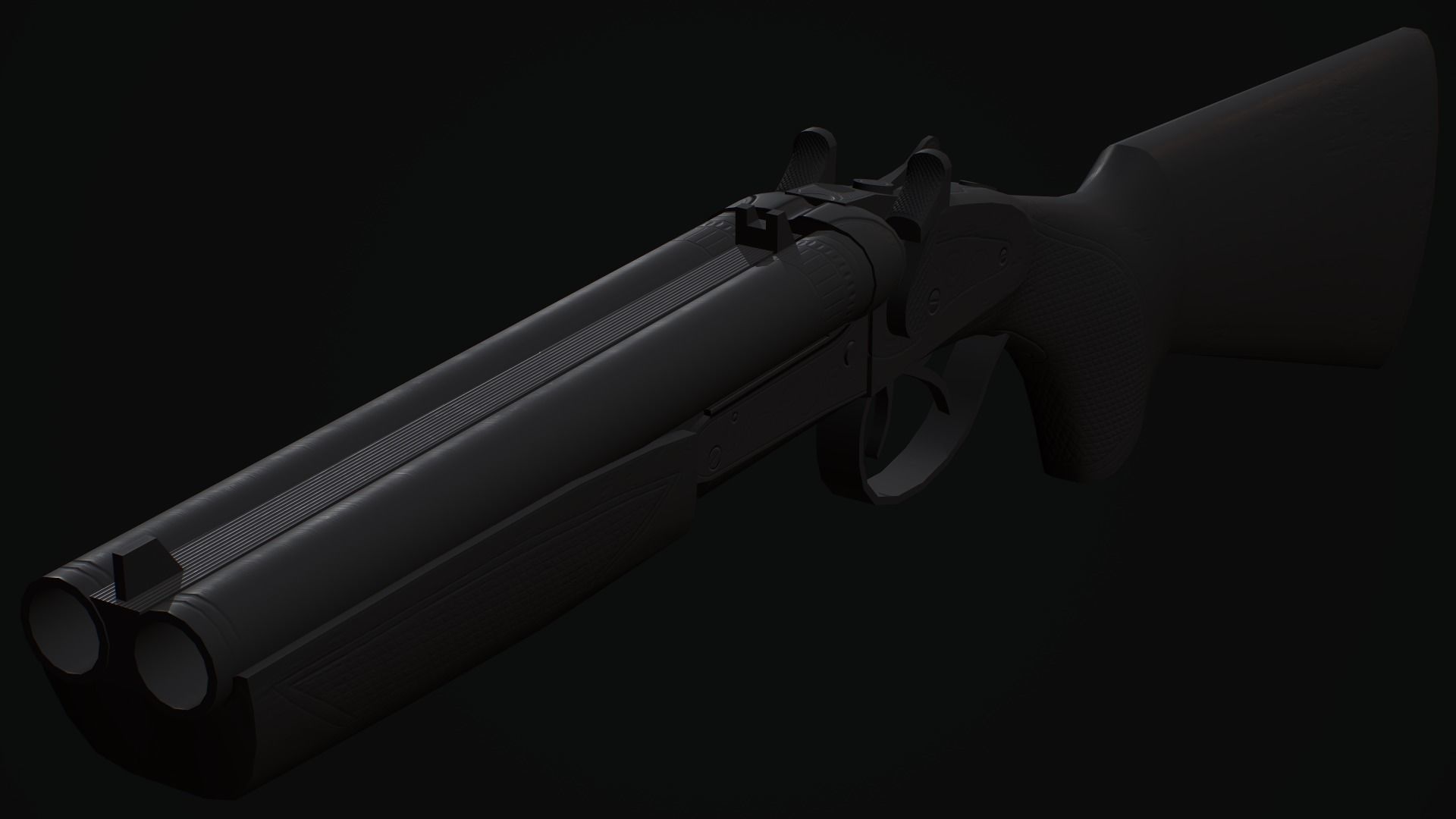 3D model Double Barrel Shotgun - PBR Game Ready VR / AR / low-poly ...