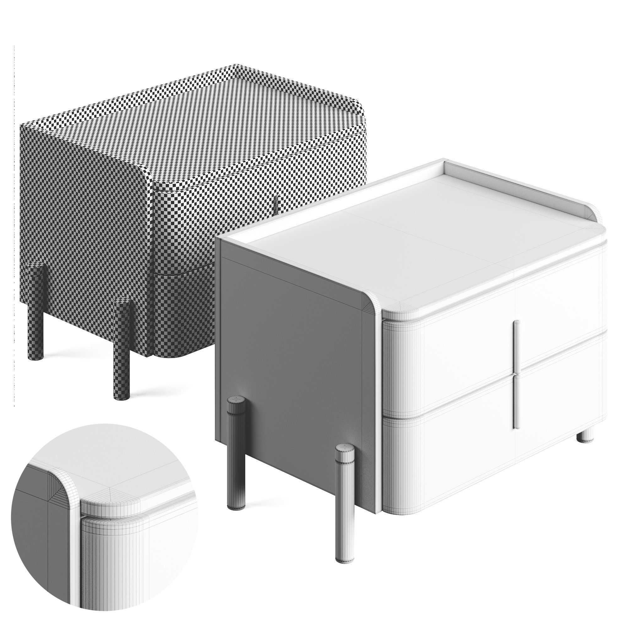 Ana Roque MISIA Bedside Table 3D model | CGTrader