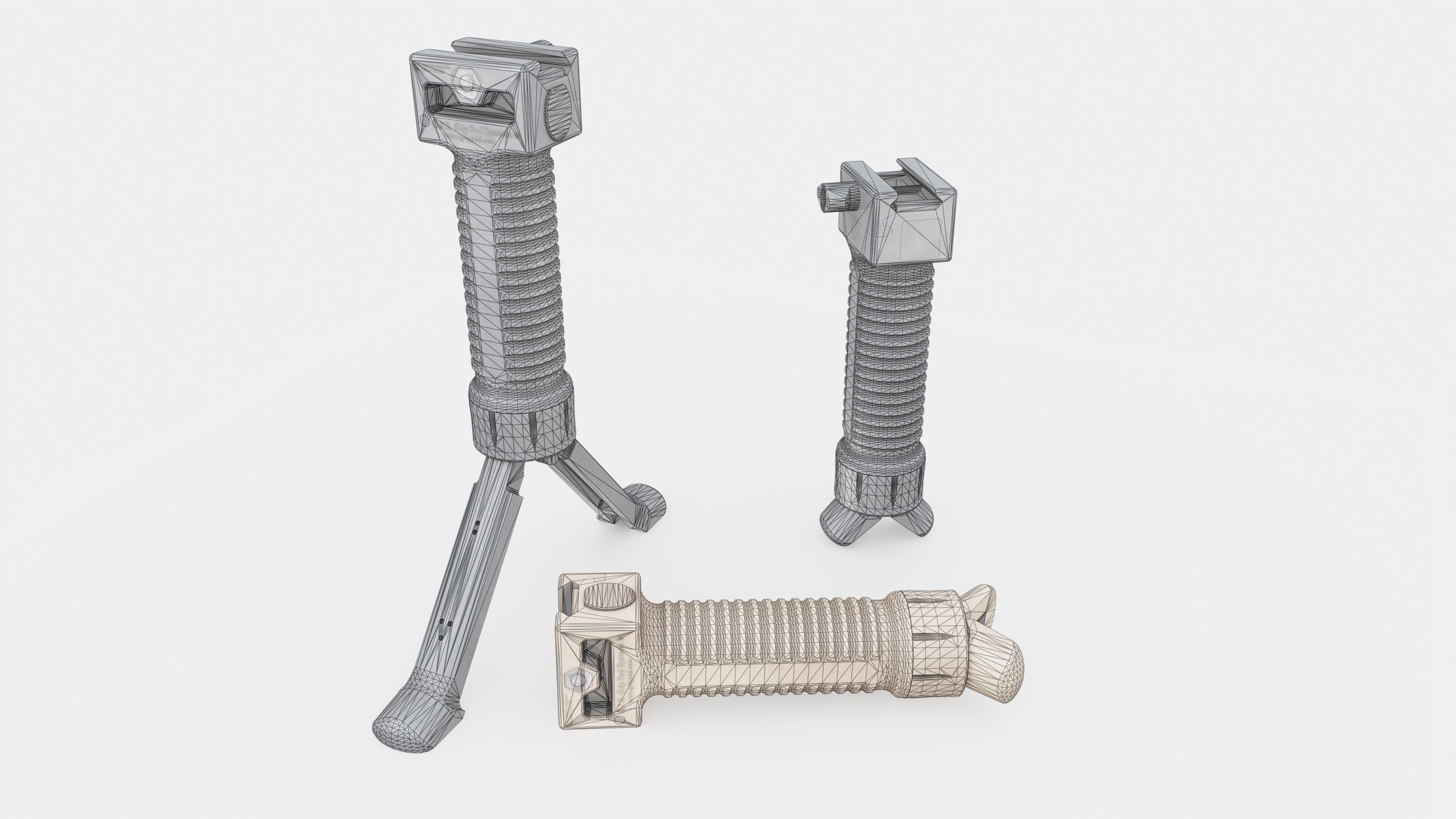 3D model Grip Pod GPS-02 Vertical Grip Bipod VR / AR / low-poly | CGTrader