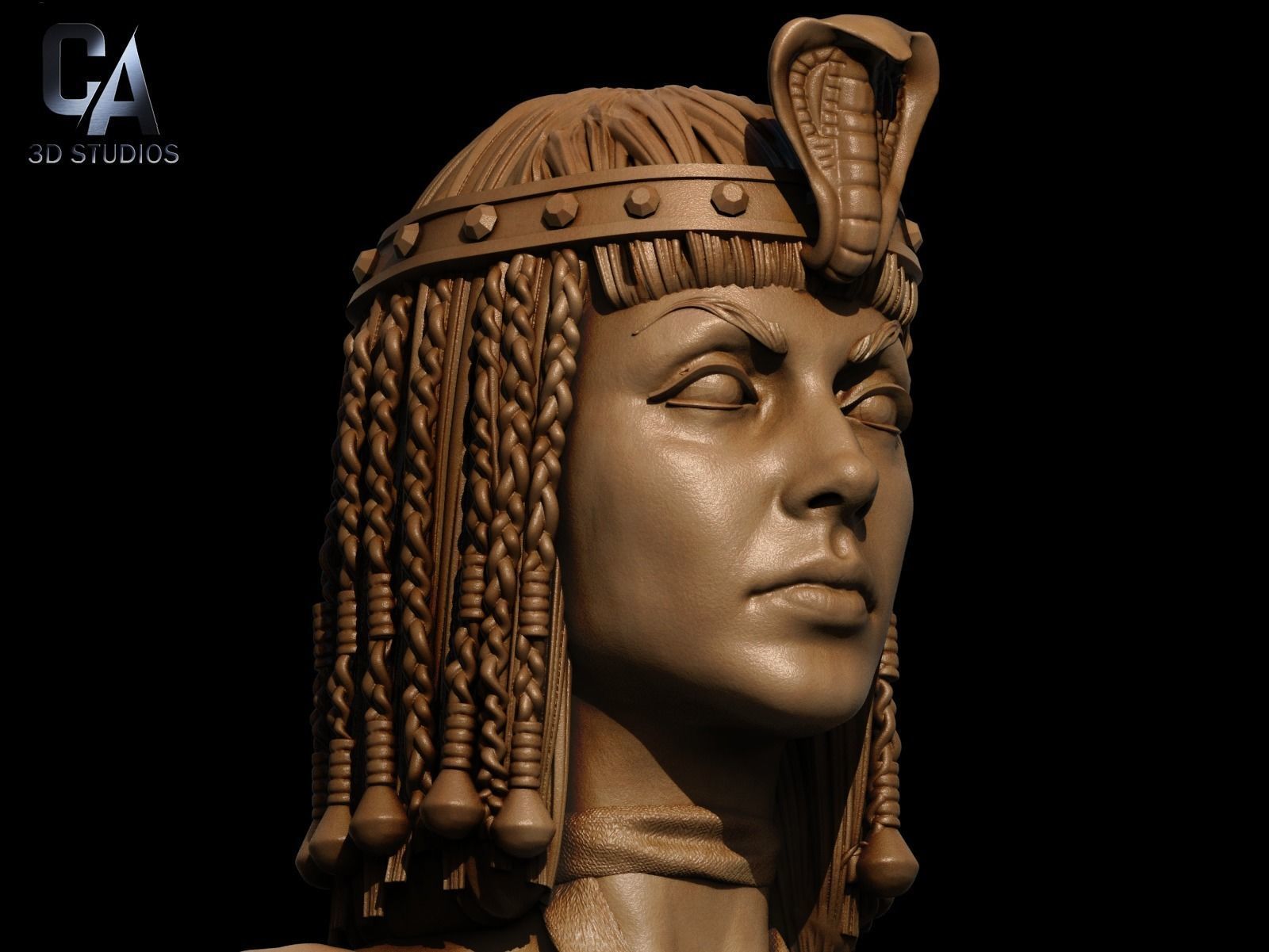 Cleopatra 3D Print statue of egyptian woman 3D model 3D printable ...