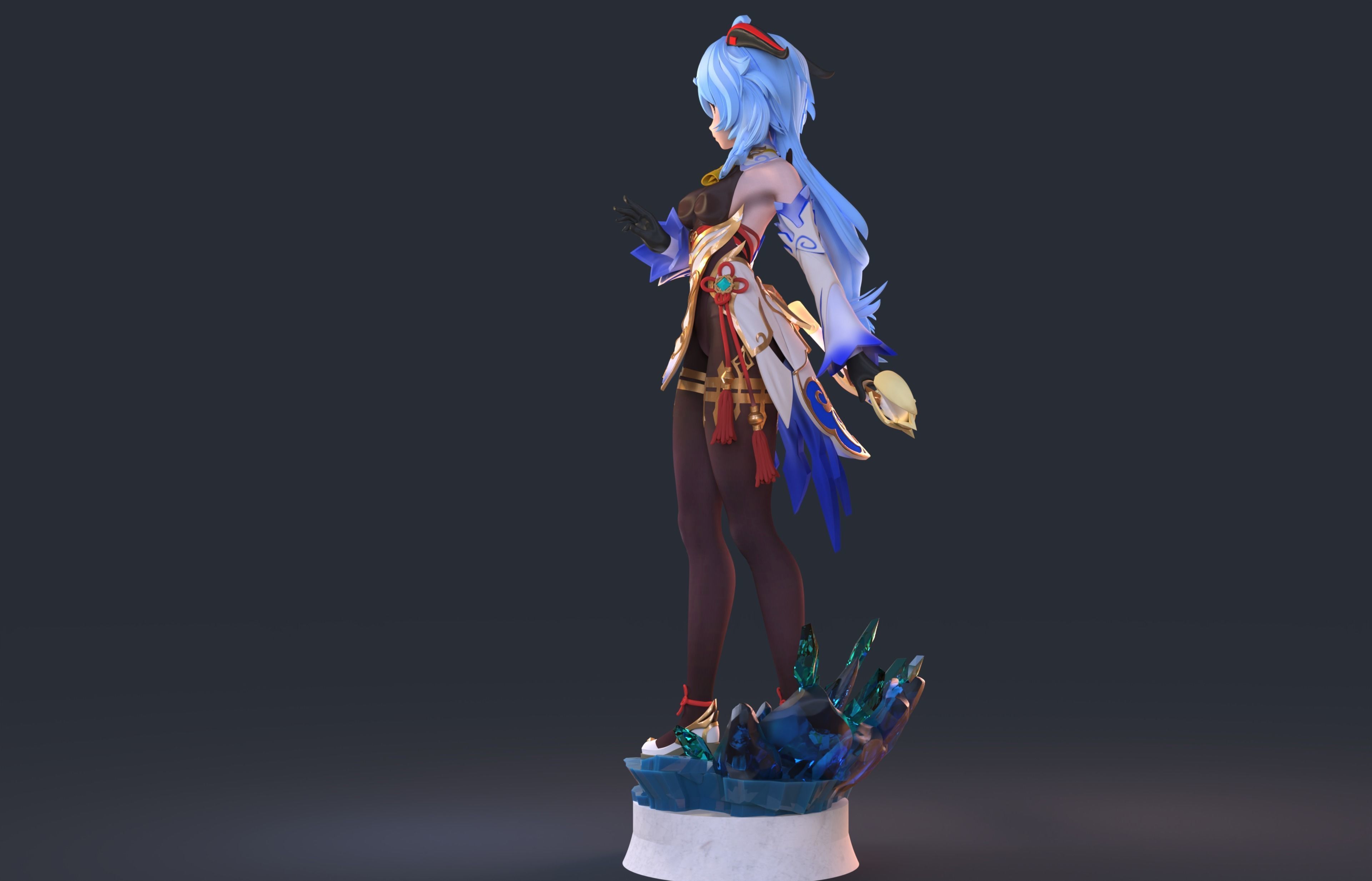 Ganyu Genshin Impact HIDEF KEYED MODEL 3D model 3D printable | CGTrader