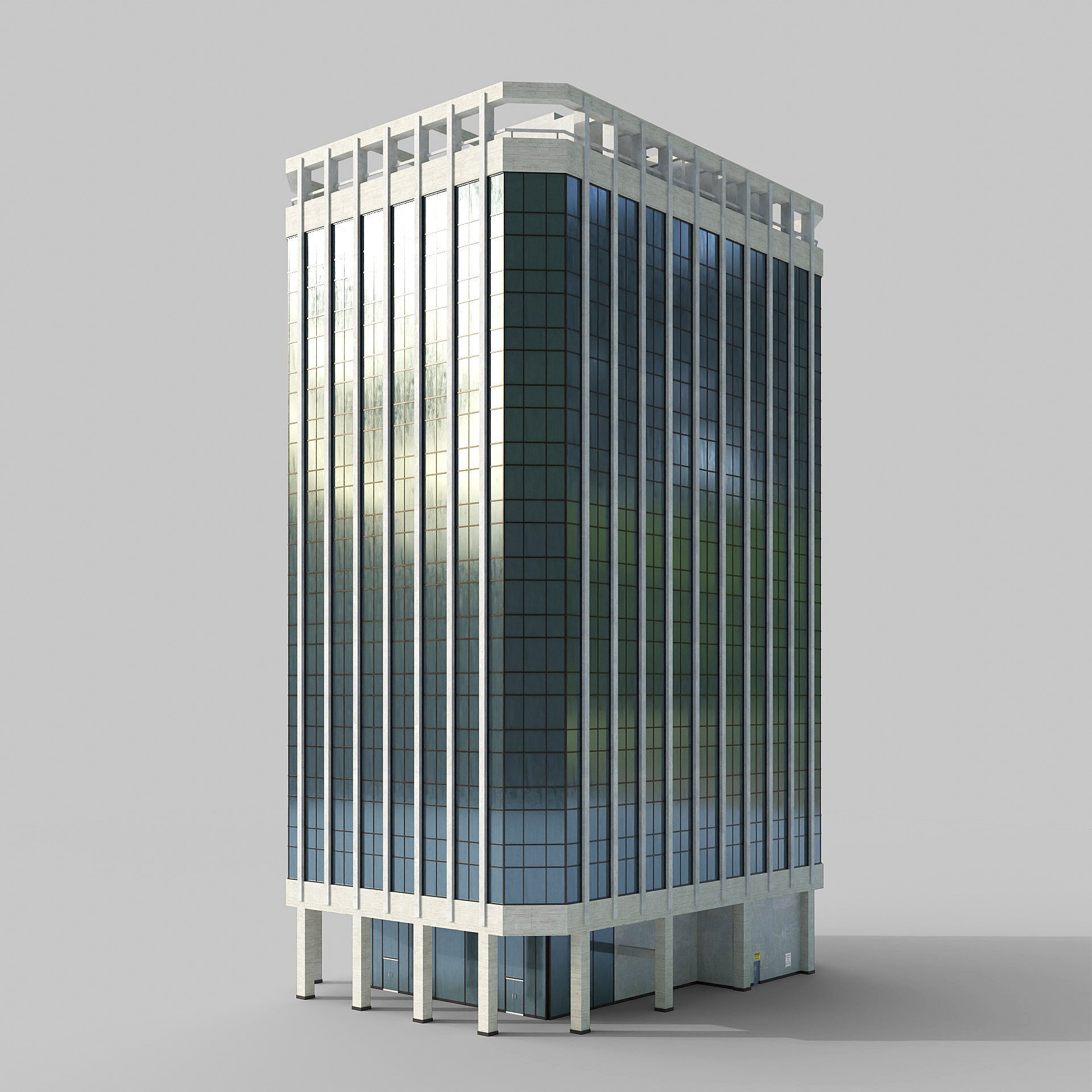 3D model Highrise office building A VR / AR / low-poly | CGTrader
