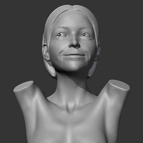 CH girl bust K 3D print model 3D model 3D printable | CGTrader