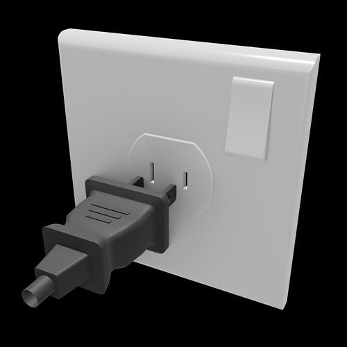 Type A Plug and Socket 3D model 3D printable | CGTrader