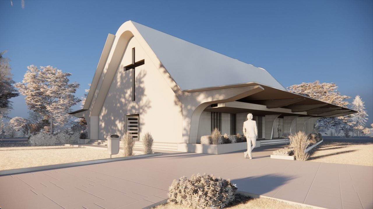 Two Church Design 3D model | CGTrader