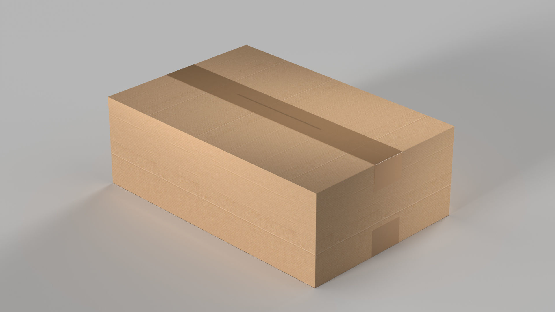 Closed Cardboard Box 3D model 3D model | CGTrader