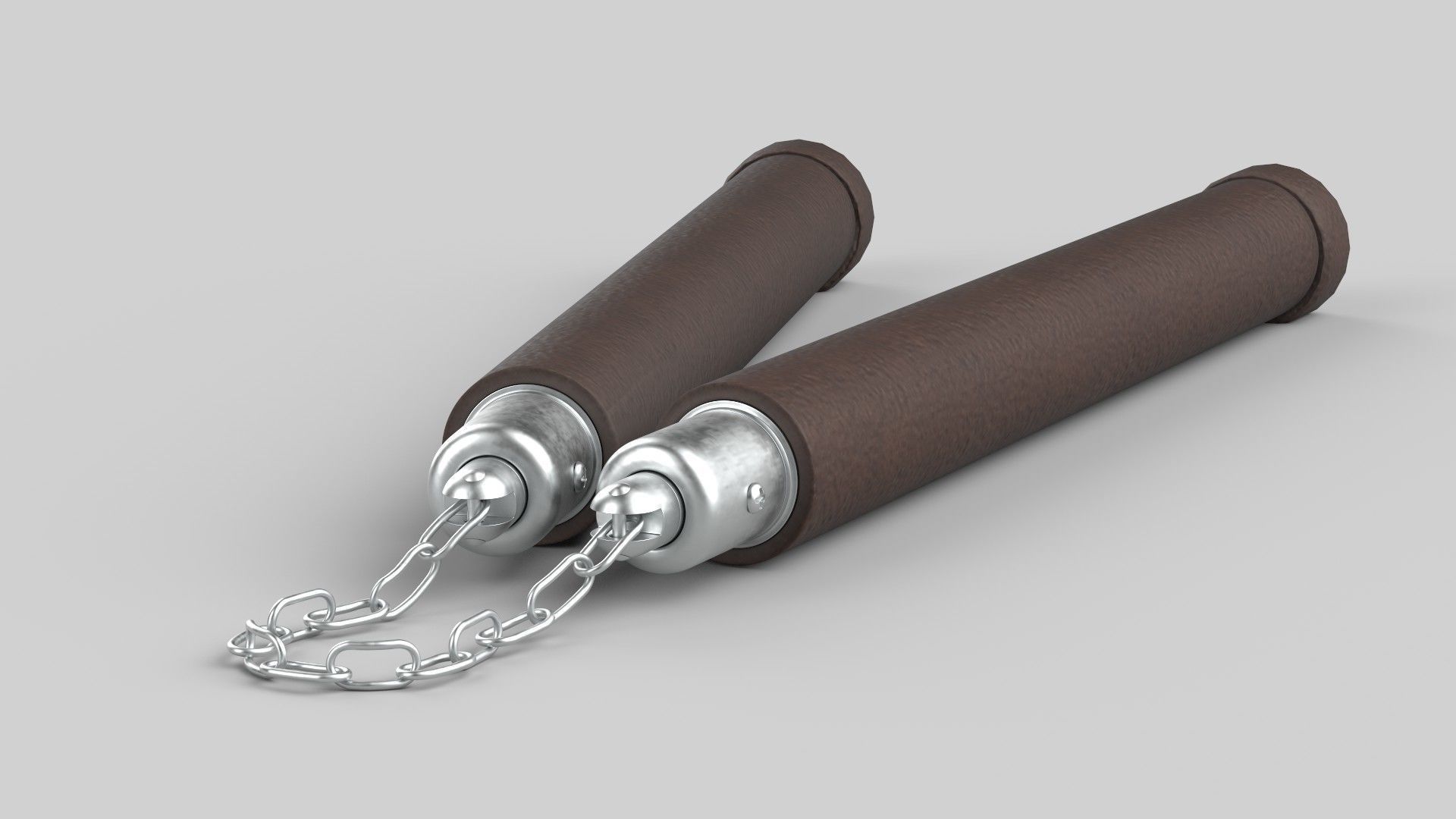 nunchucks pair of handcuffs 3D model | CGTrader