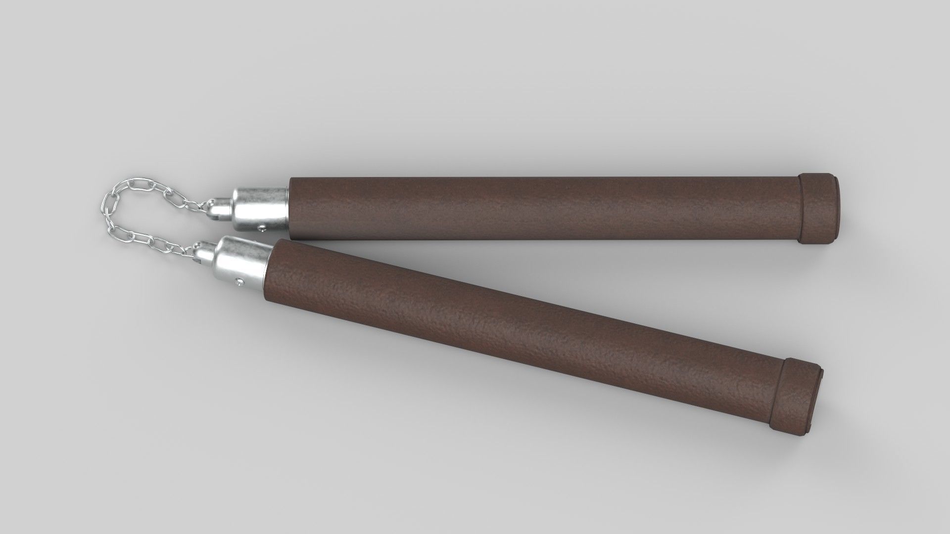 nunchucks pair of handcuffs 3D model | CGTrader