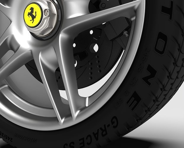 Ferrari Enzo rim wheel Tyre front 9 x 19 BBS design 3D model | CGTrader