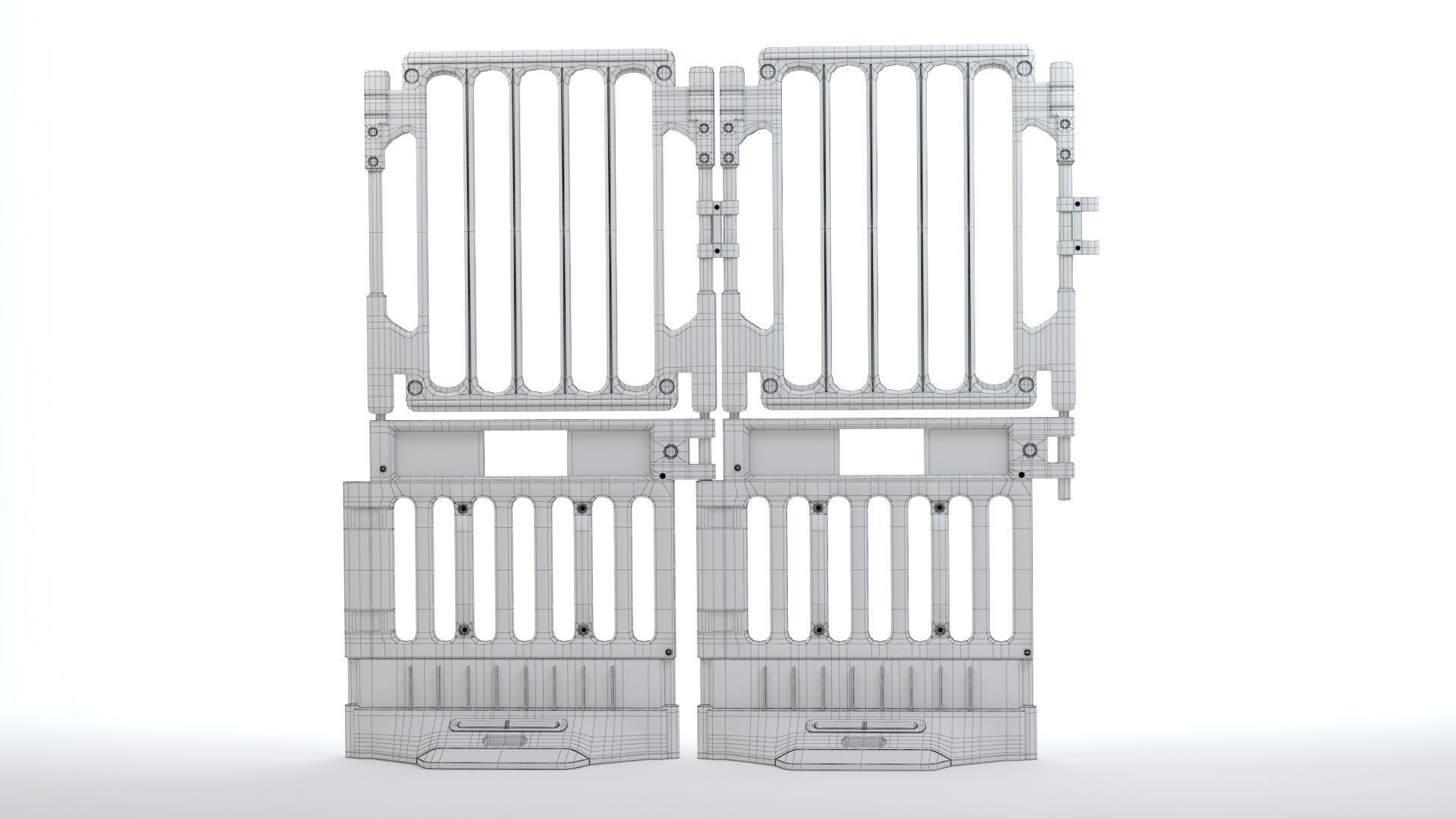 Plastic Construction Barrier 3D model | CGTrader