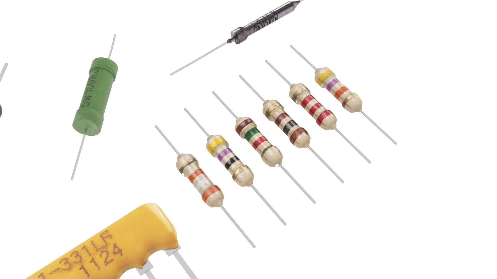 Resistors Set 3D model | CGTrader