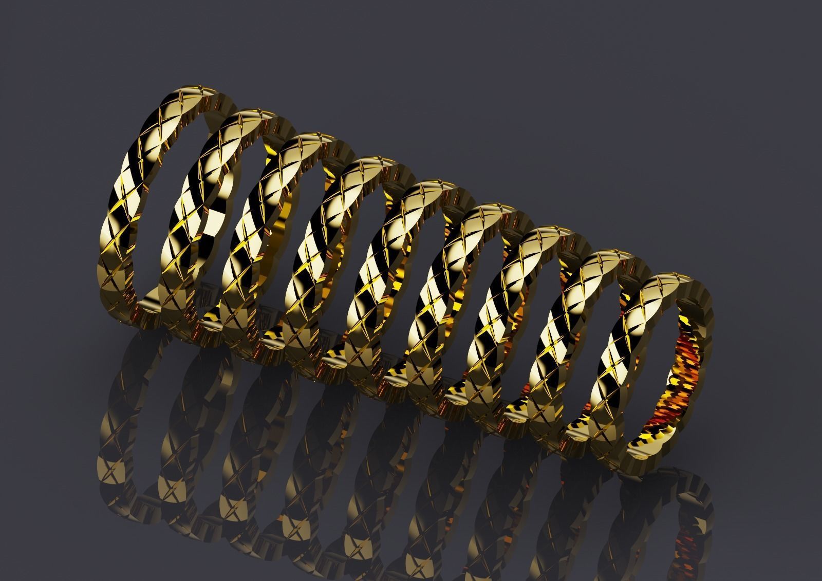 Coco Crush Style Rings Collection All Sizes 3mm 3D model 3D printable ...