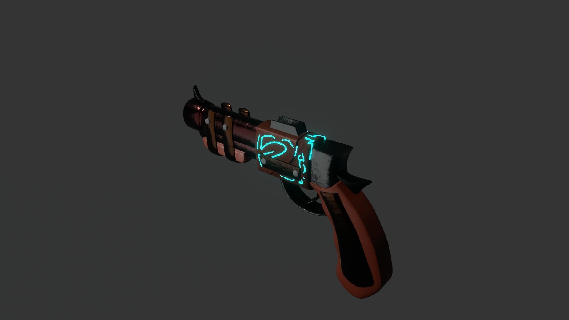 Steampunk Magic Gun free 3D model animated rigged | CGTrader