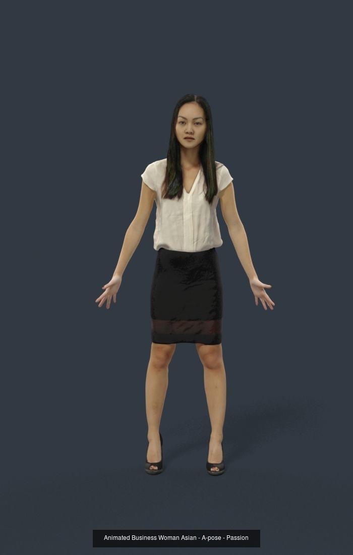 7x ANIMATED RIGGED BUSINESS DIVERSE PEOPLE ASIAN AFRICAN WOMAN 3D Model Collection | CGTrader