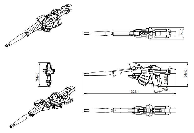 Gundam unicorn beam magnum - human size 3D model 3D printable | CGTrader