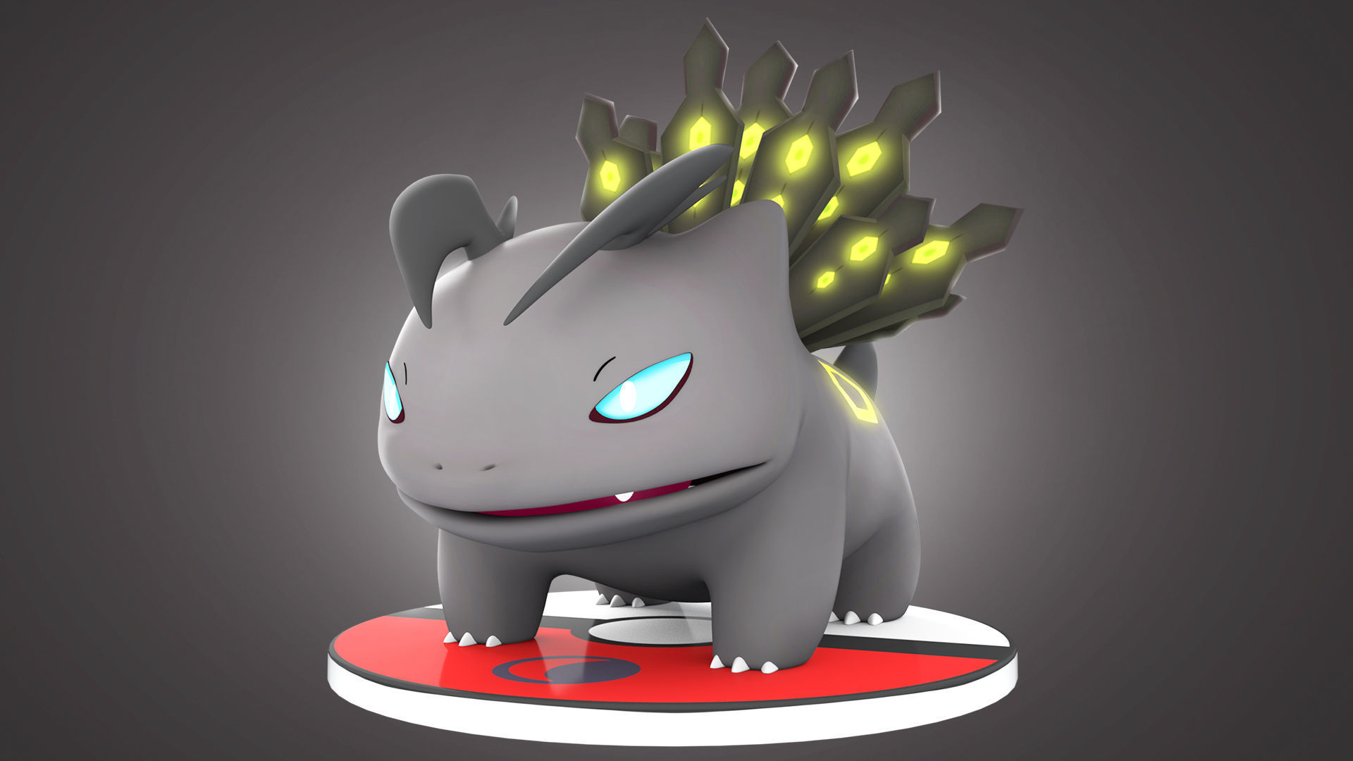 3D model Pokemon Bulbasaur Dark Type Concept VR / AR / low-poly | CGTrader