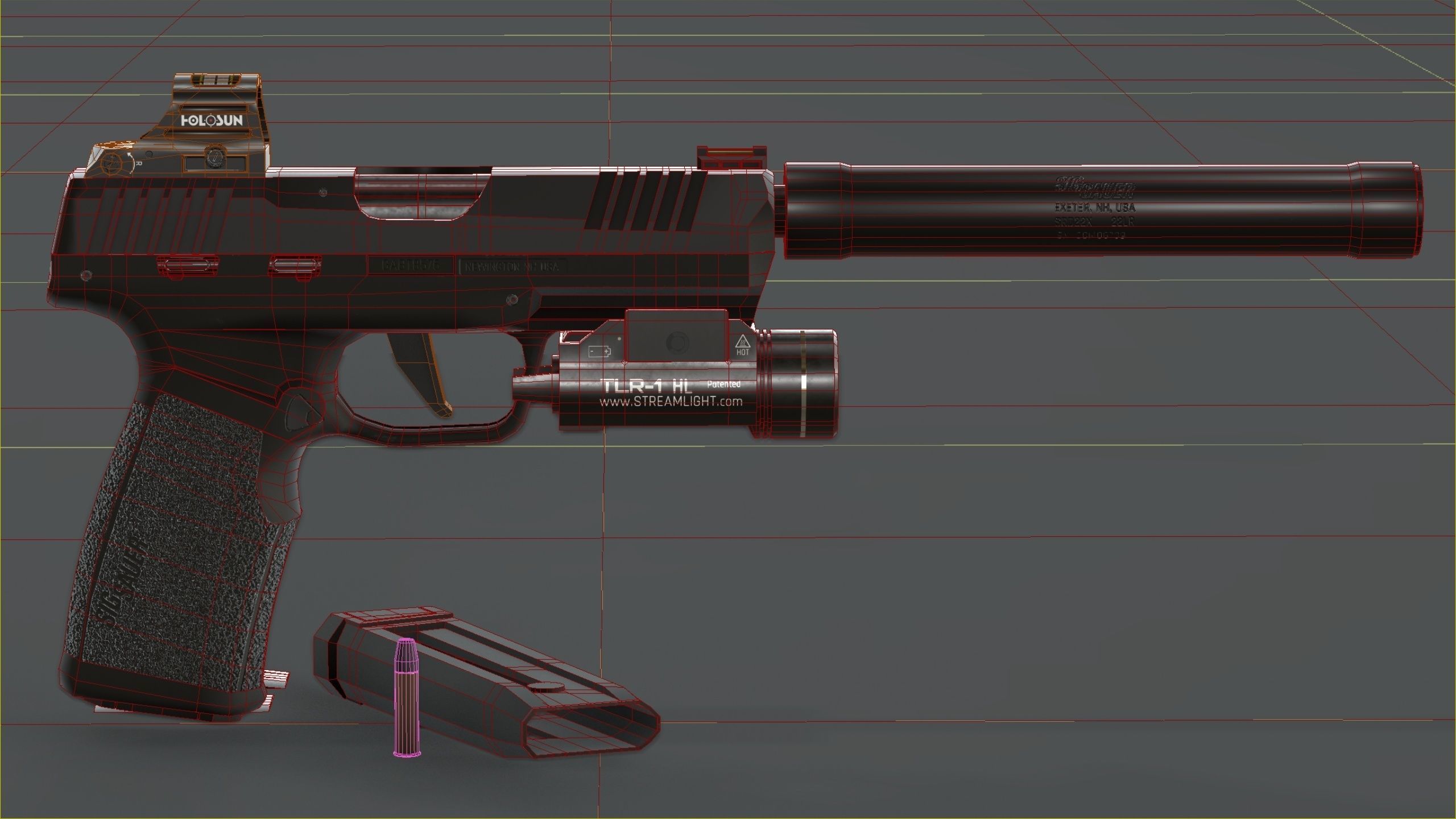 3D model SIG P322 Suppressed VR / AR / low-poly | CGTrader