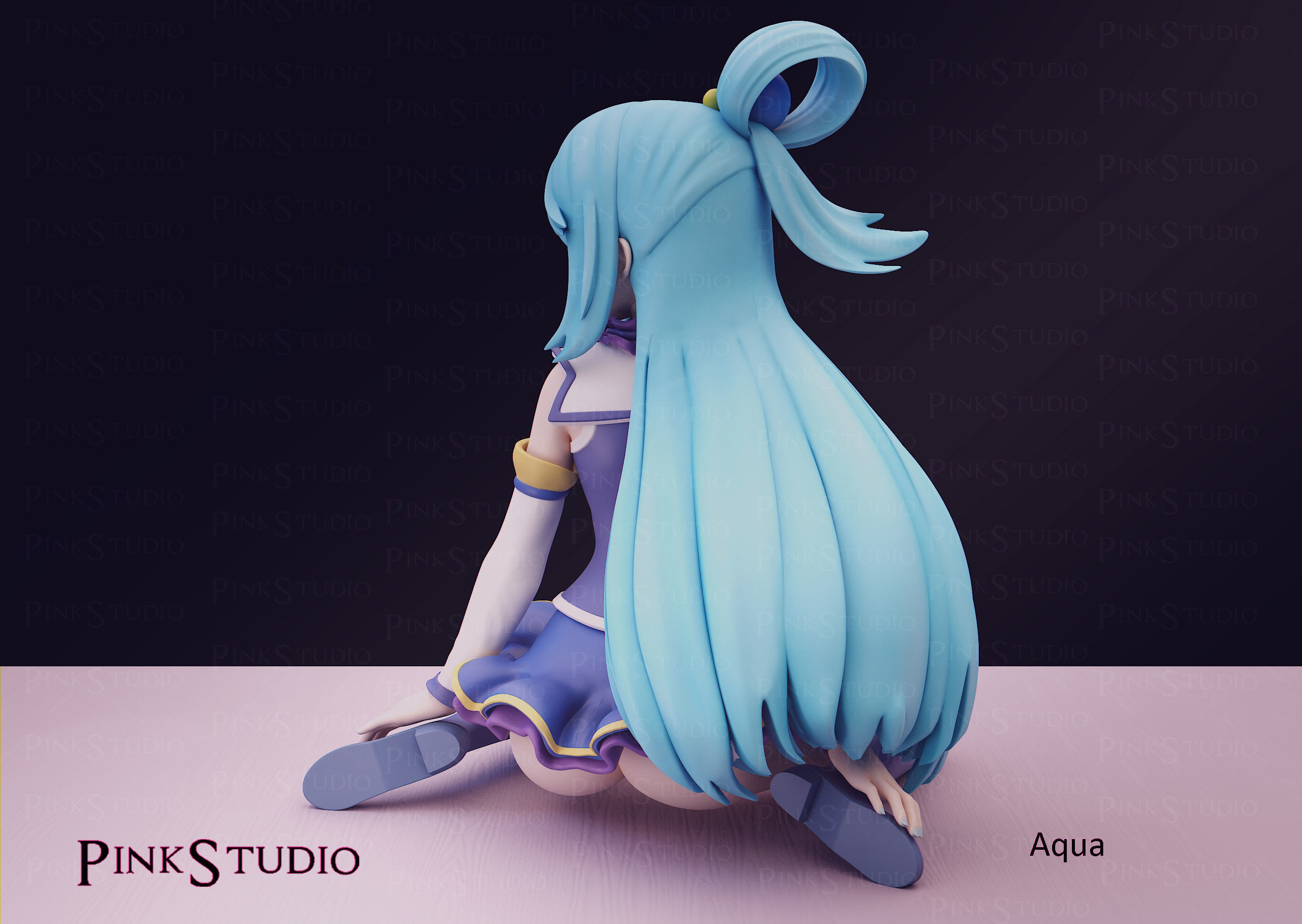 Konosuba - Aqua 3D model 3D printable | CGTrader