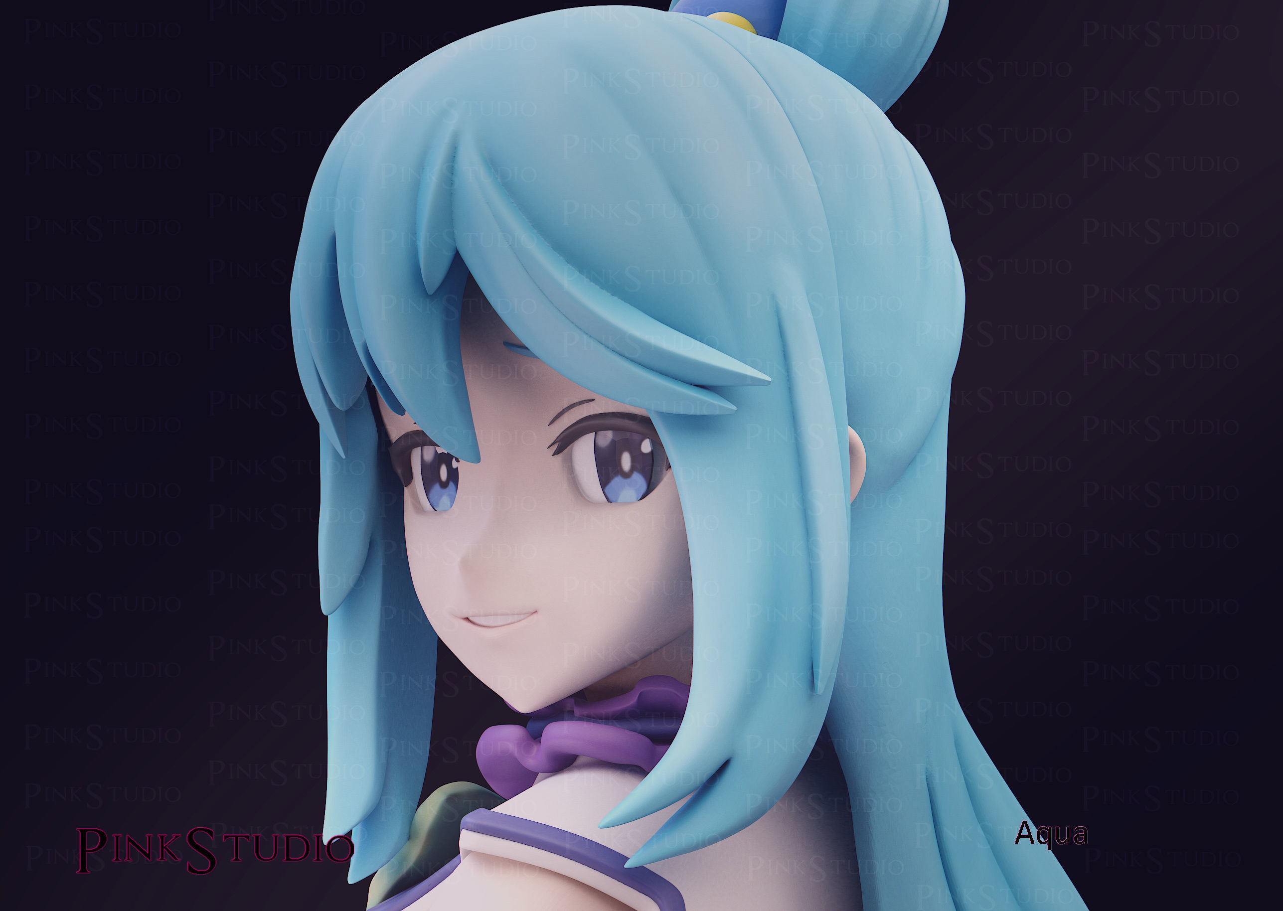 Konosuba - Aqua 3D model 3D printable | CGTrader
