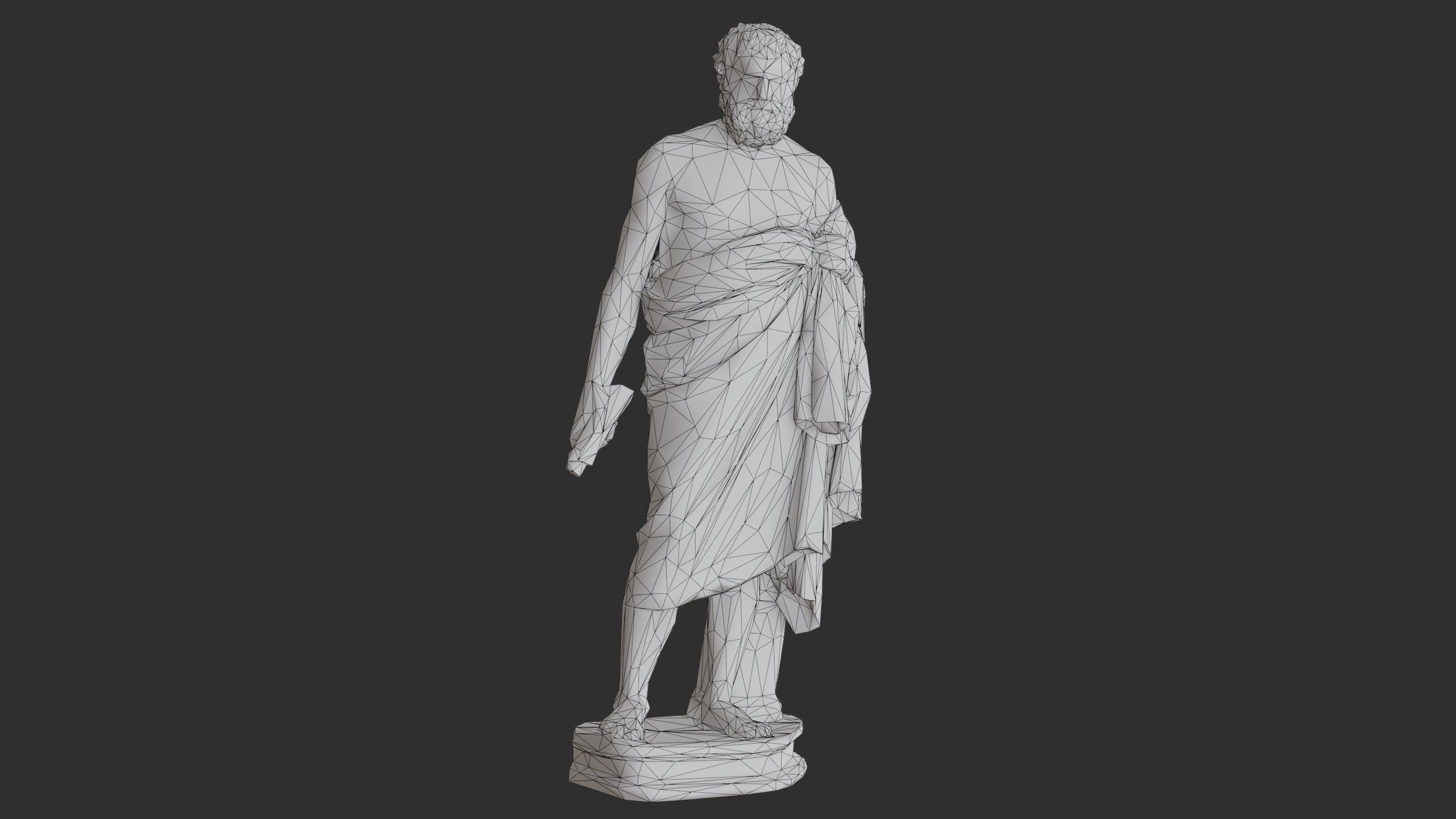 3D model Greek Man Statue - Marble VR / AR / low-poly | CGTrader