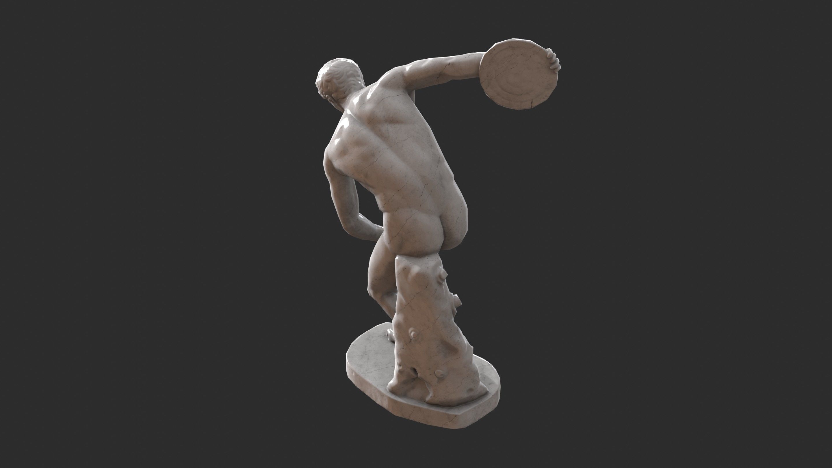 3D model Discobolus Statue - Marble VR / AR / low-poly | CGTrader