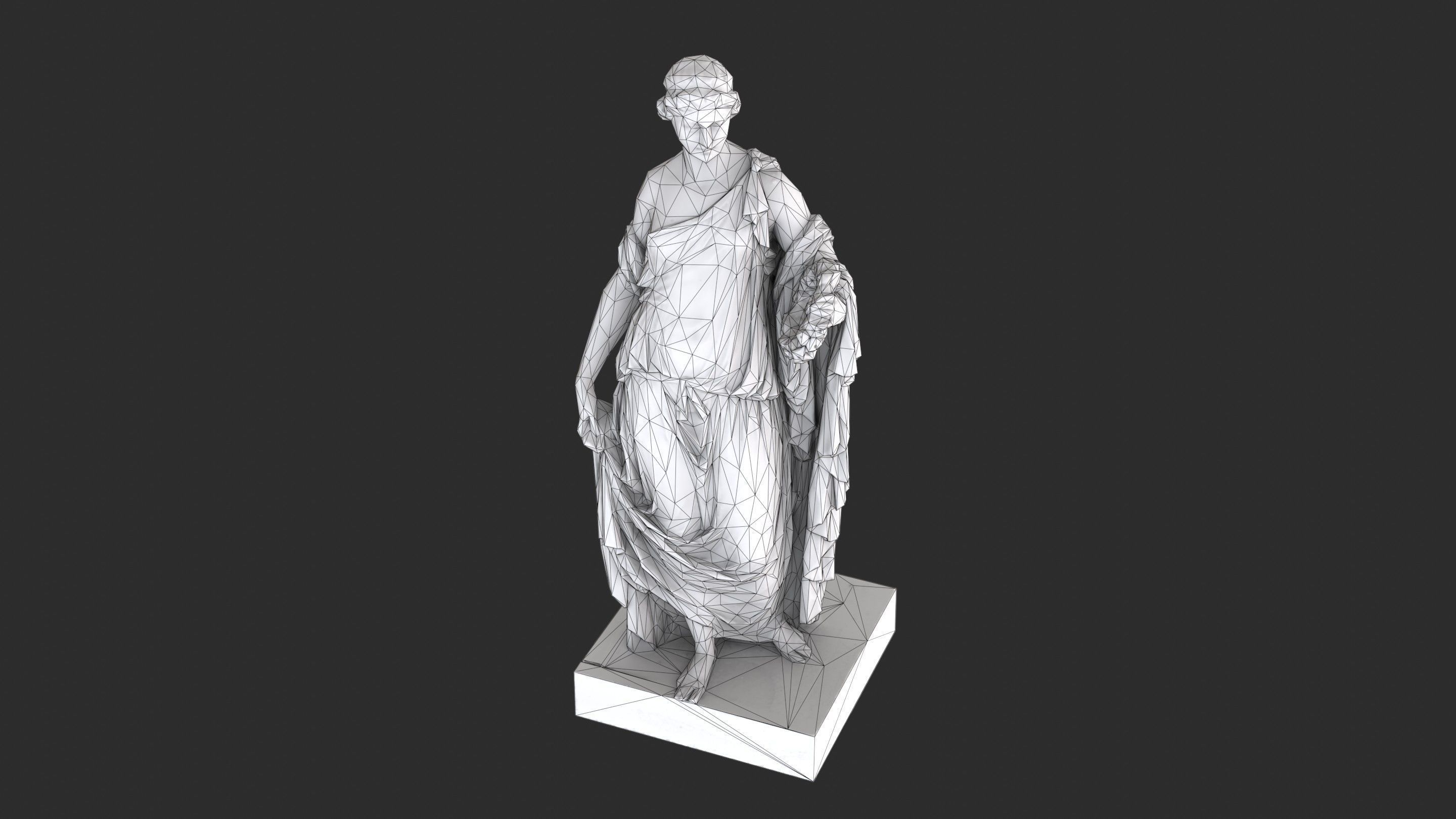 3D model Roman Woman Statue - Gold VR / AR / low-poly | CGTrader