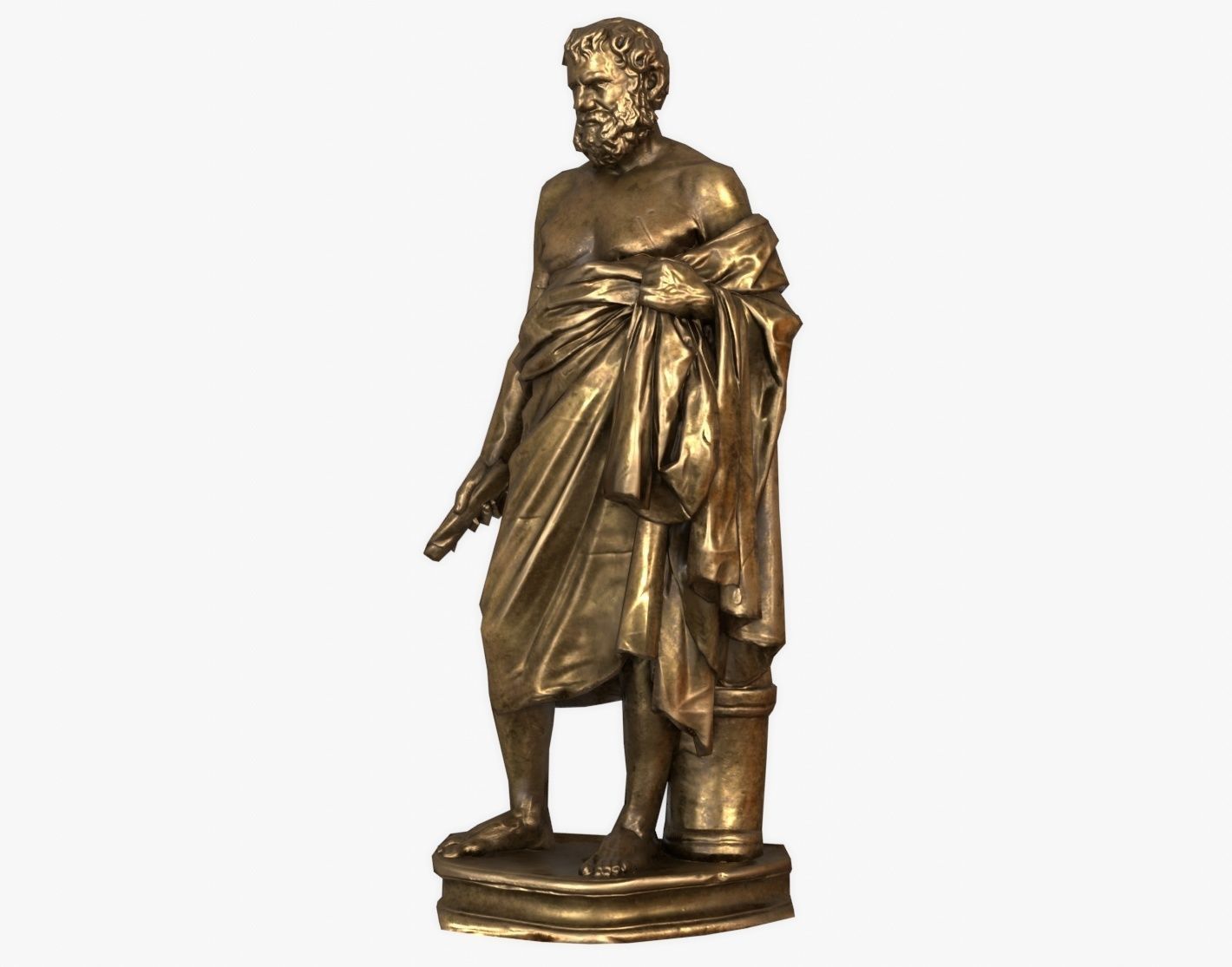 3D model Greek Man Statue - Gold VR / AR / low-poly | CGTrader