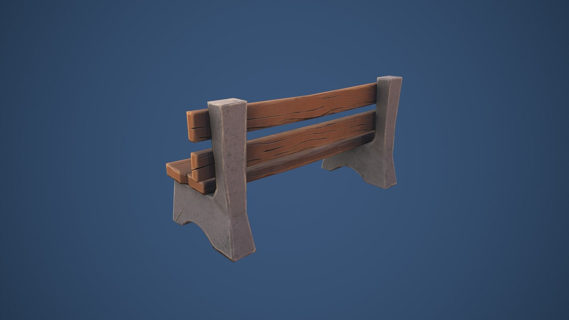 3D model Stylized Village Bench VR / AR / low-poly | CGTrader