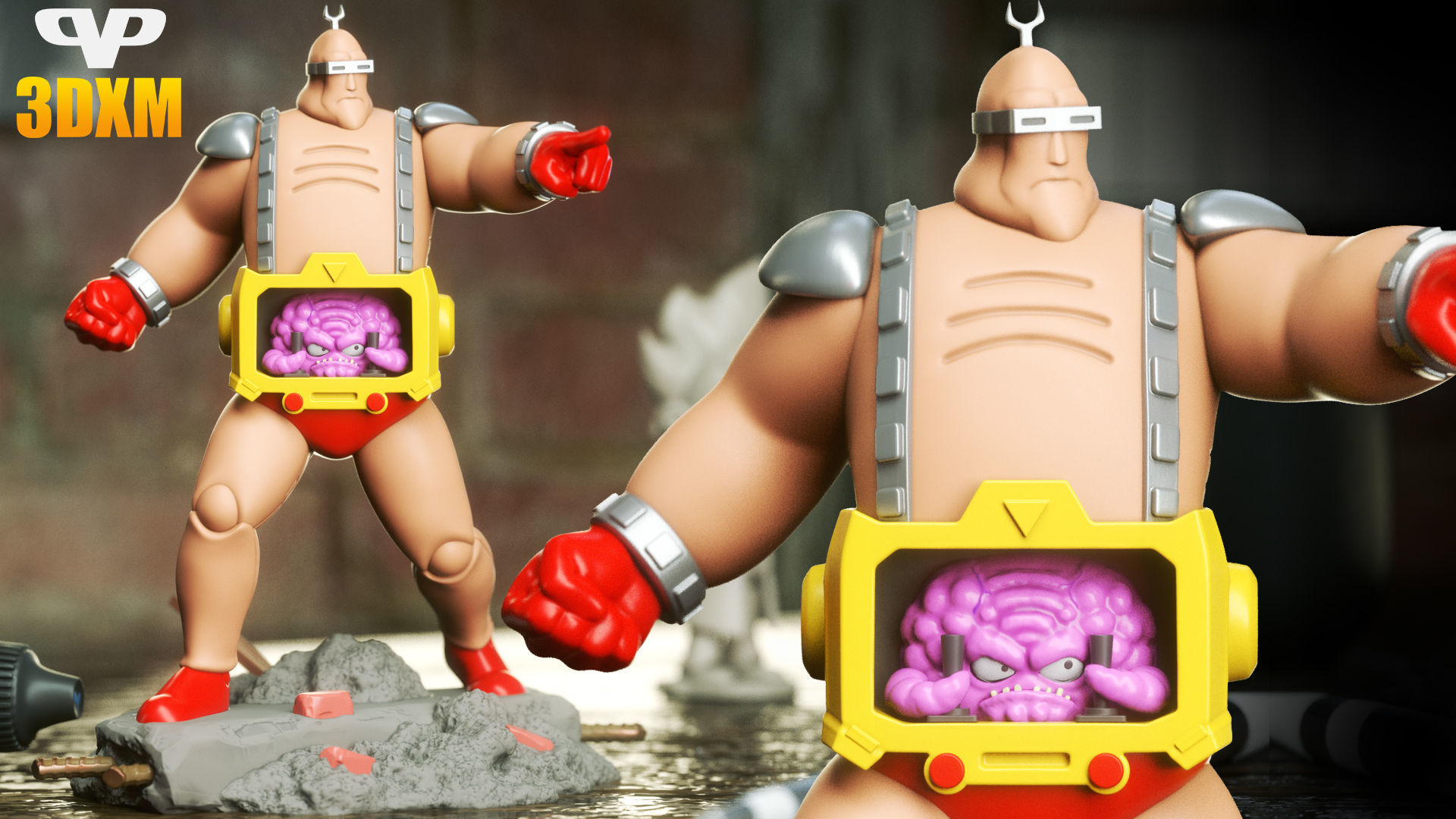Krang STL for 3D Printing ChibiSTL 3DXM 3D model 3D printable | CGTrader