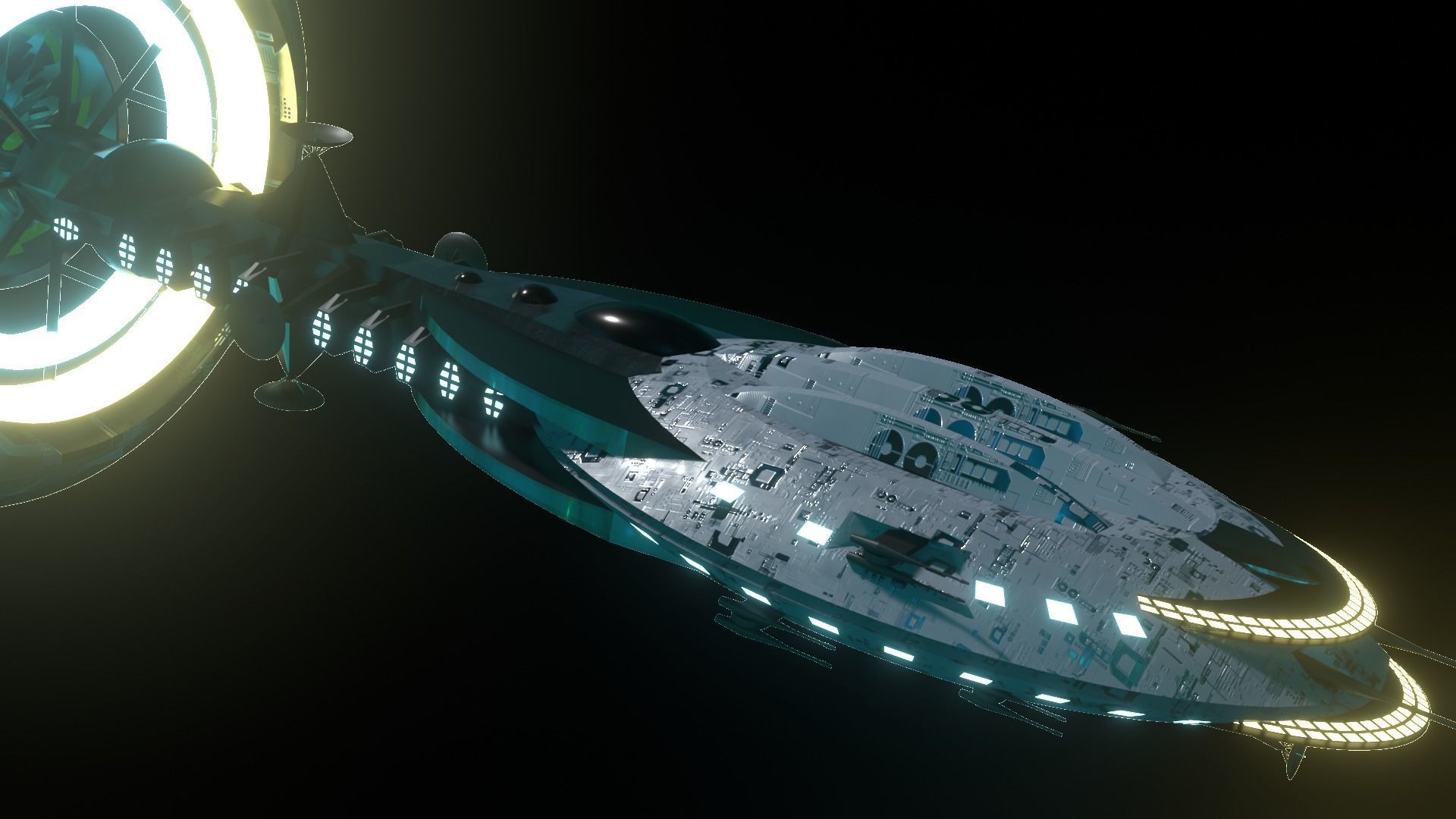 SCFI IMPERIAL Corvette Spaceship Low-poly 3D model animated | CGTrader