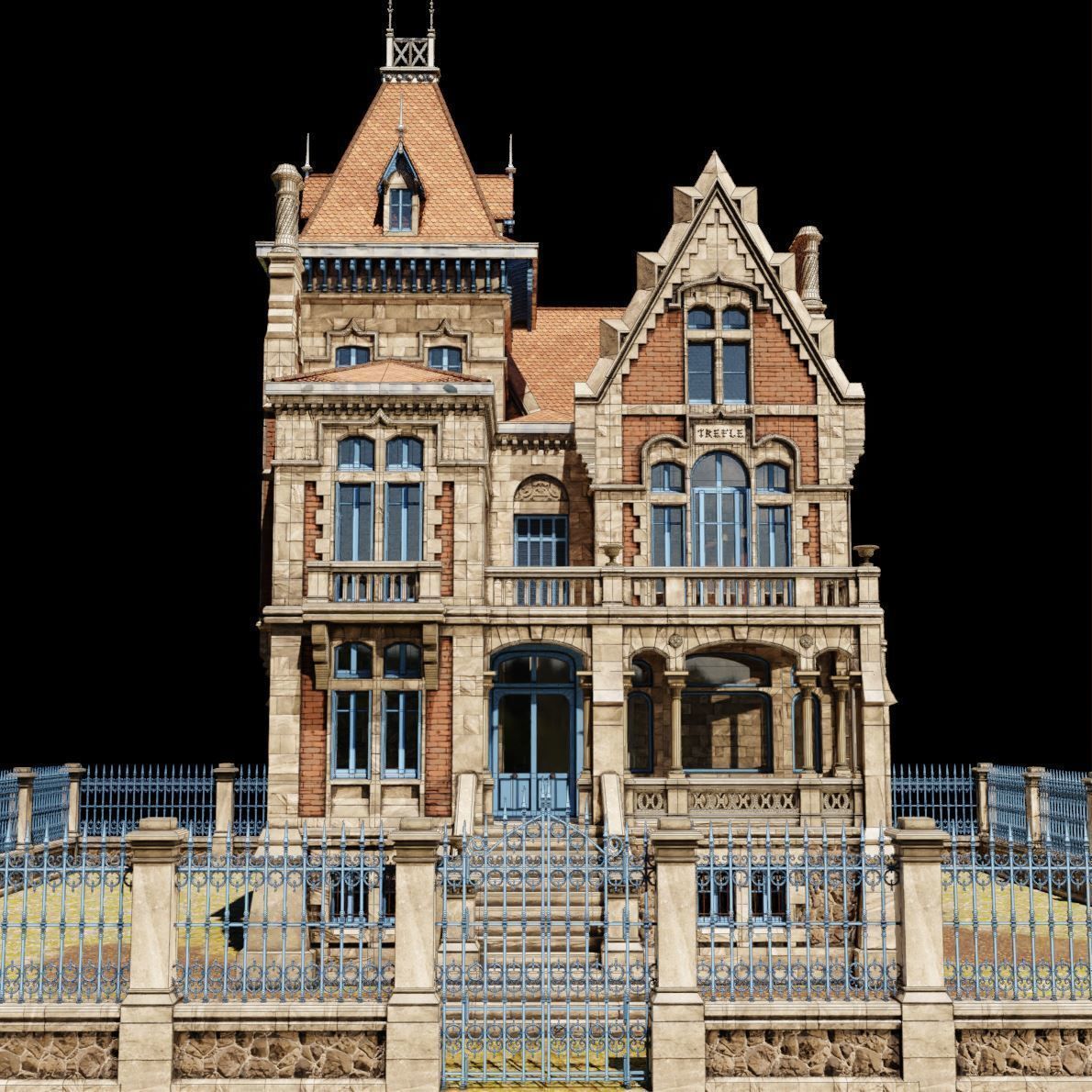 Haunted Neo Gothic Mansion 3D model | CGTrader